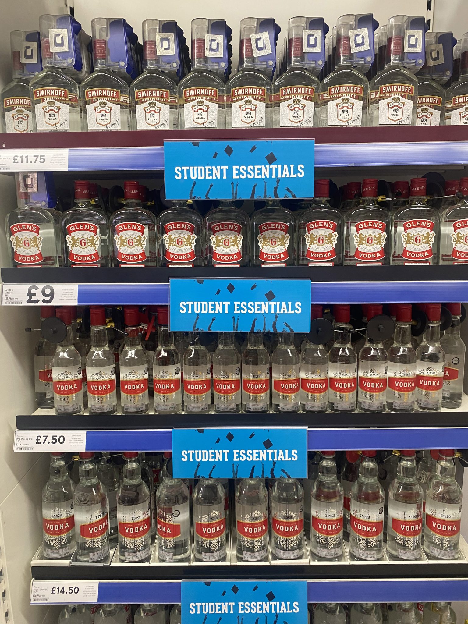 Tesco Faces Backlash for Labeling Vodka as "Essential" for Students ...